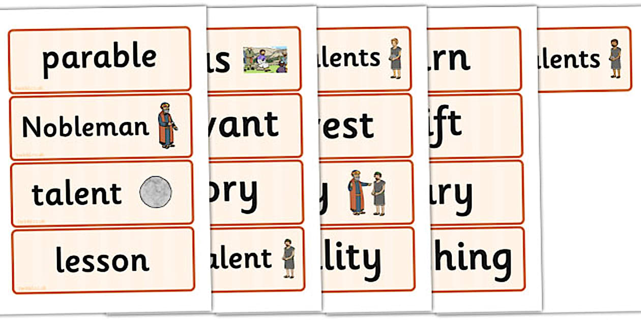 Editable The Talents Word Cards (Teacher-Made) - Twinkl