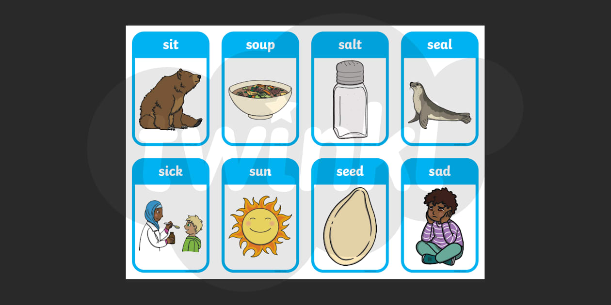 s words for kids in english