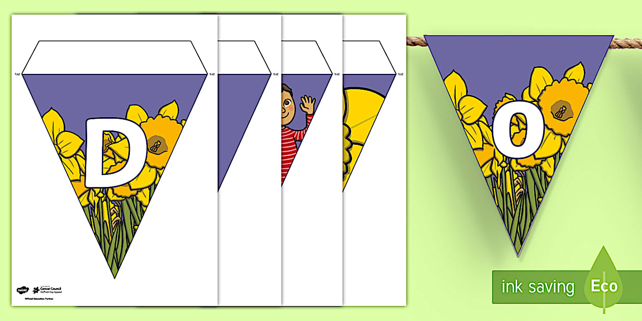 FREE! - Daffodil Day Display Bunting (teacher made) - Twinkl