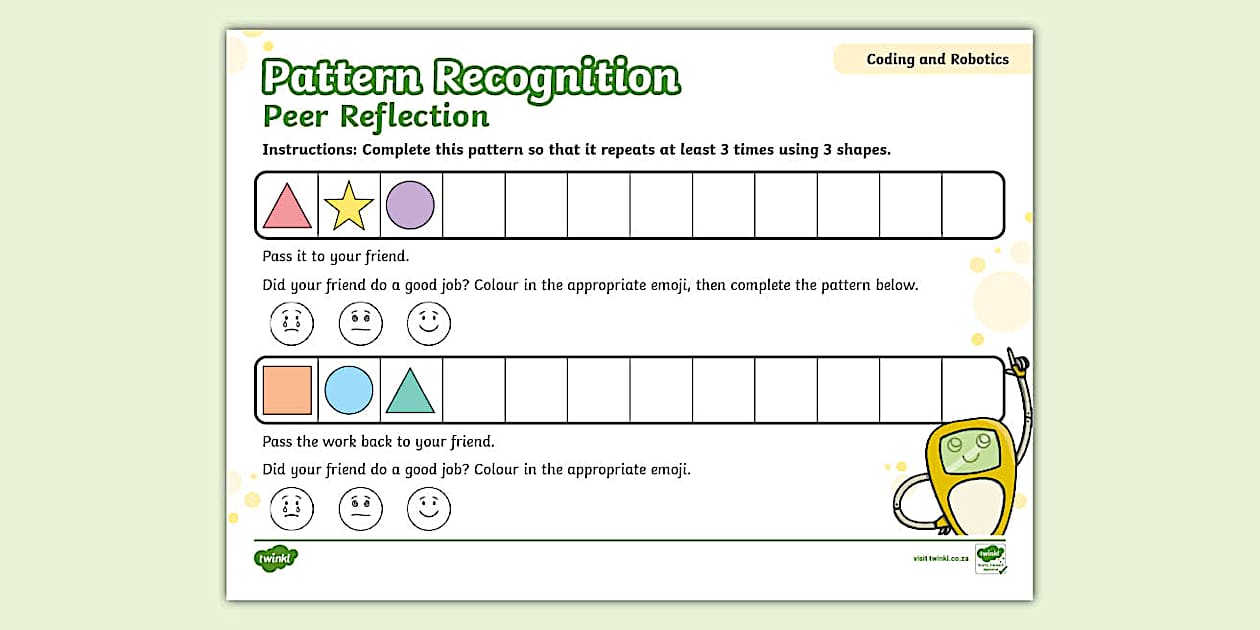 Robotics and Coding - Pattern Recognition - Peer Reflection