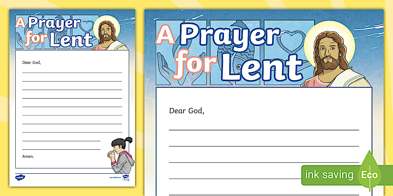 KS2 Lent Prayer Template (Teacher-Made) - Twinkl