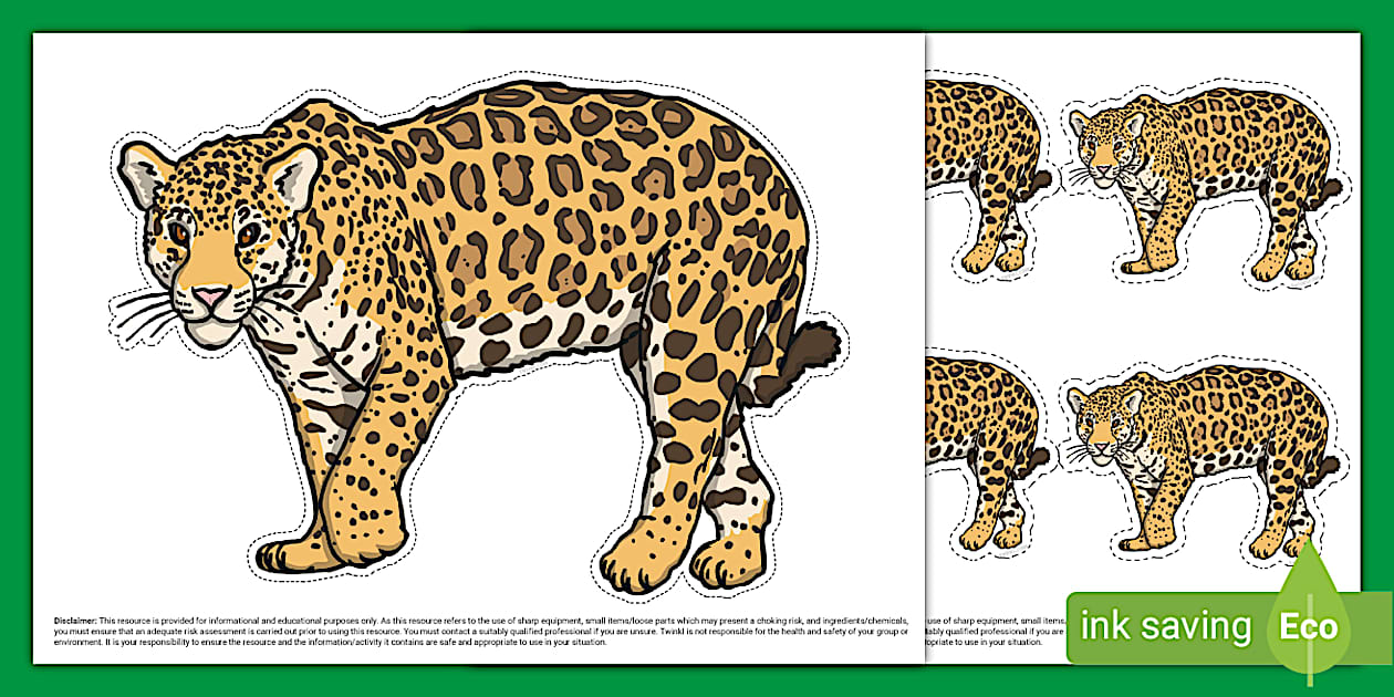 Jaguar Animal Display Cut-Out - Twinkl