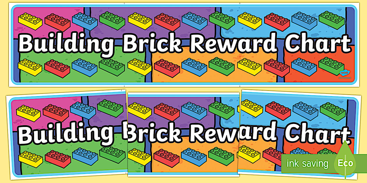 Editable Building Brick Reward Chart Display Banner - Twinkl