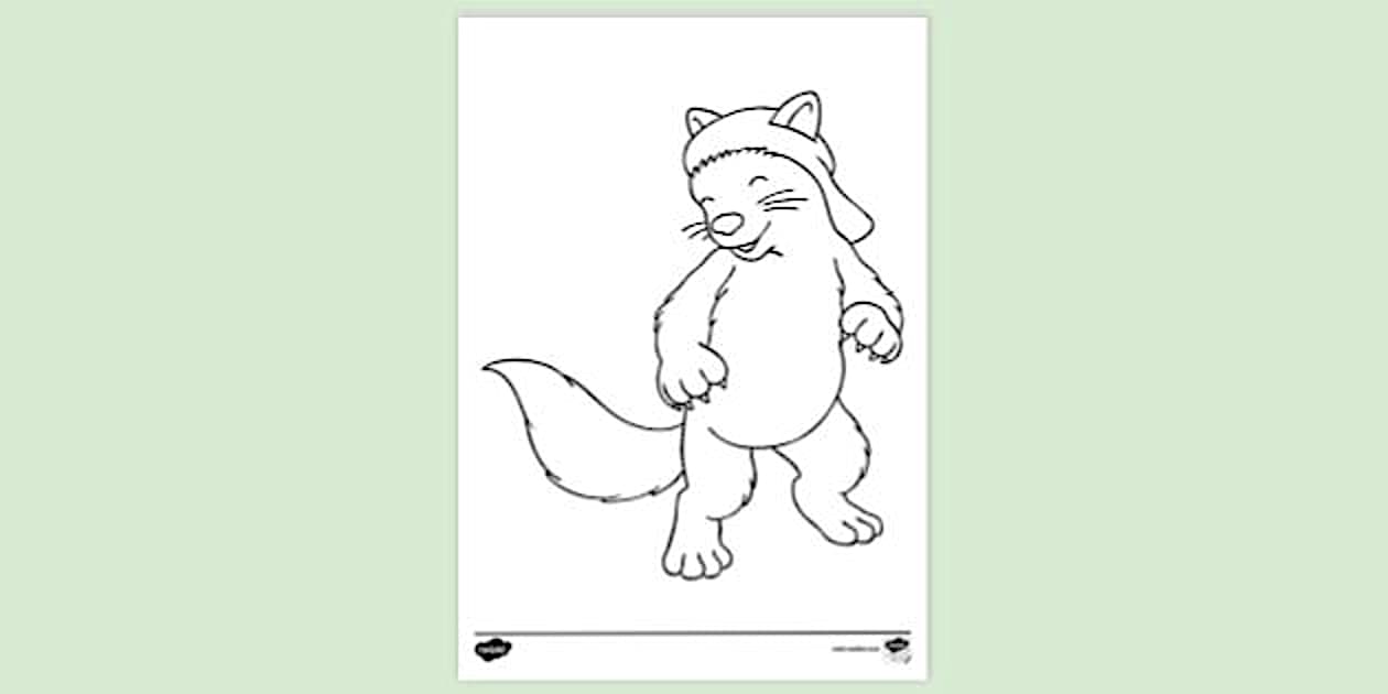 Angus the Pine Marten Colouring Sheet (teacher made)