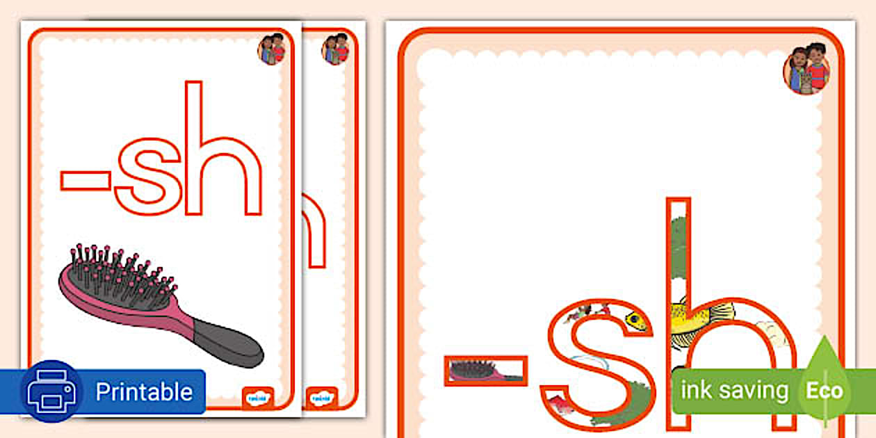 Grade 1 Phonics: -sh Sound Posters (teacher made) - Twinkl