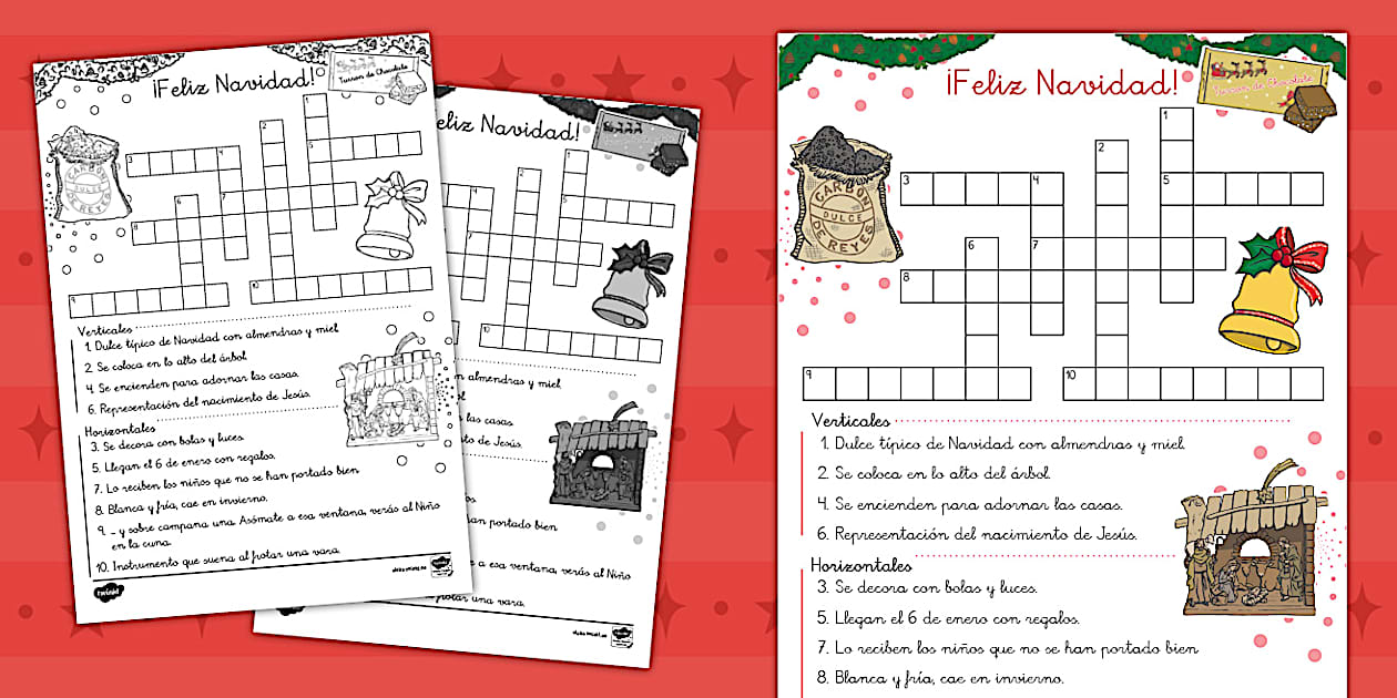 * NEW * Crucigrama: La Navidad - Twinkl España - Twinkl