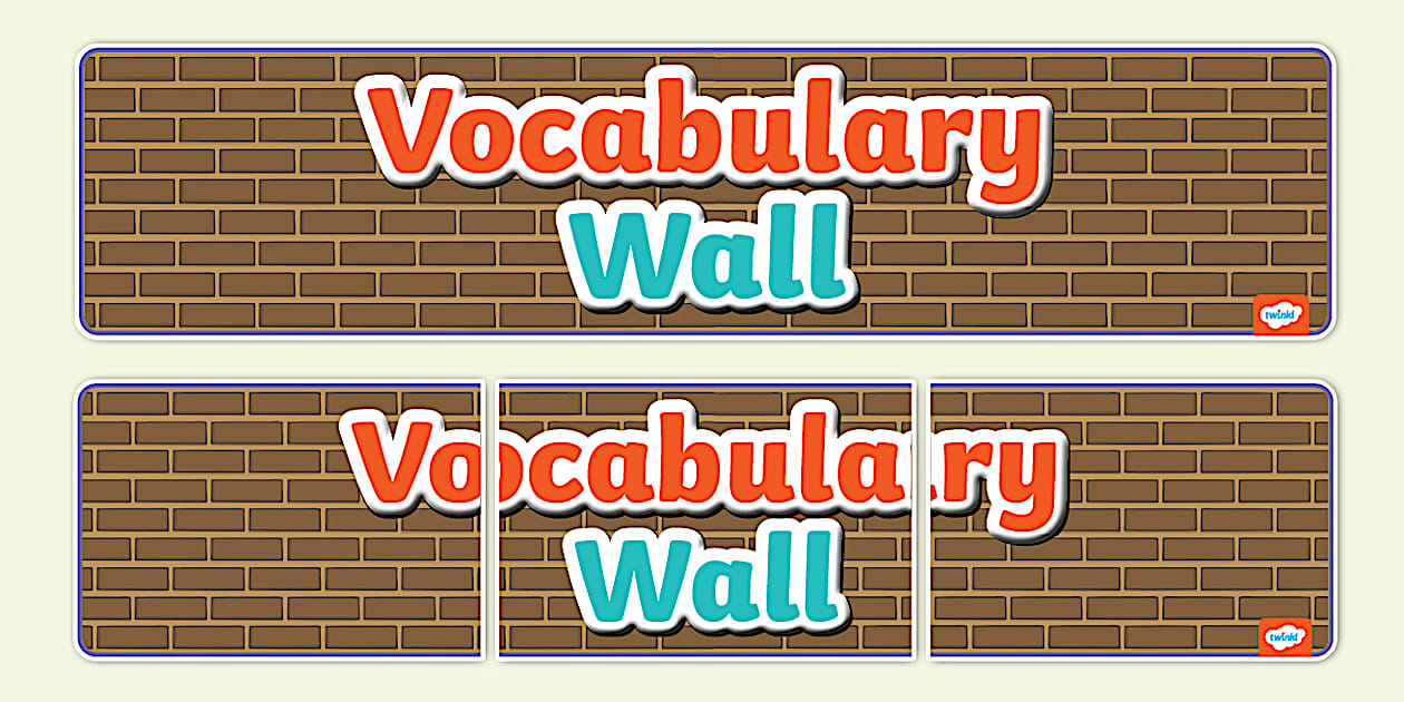 Vocabulary Wall Display Banner (teacher made) - Twinkl