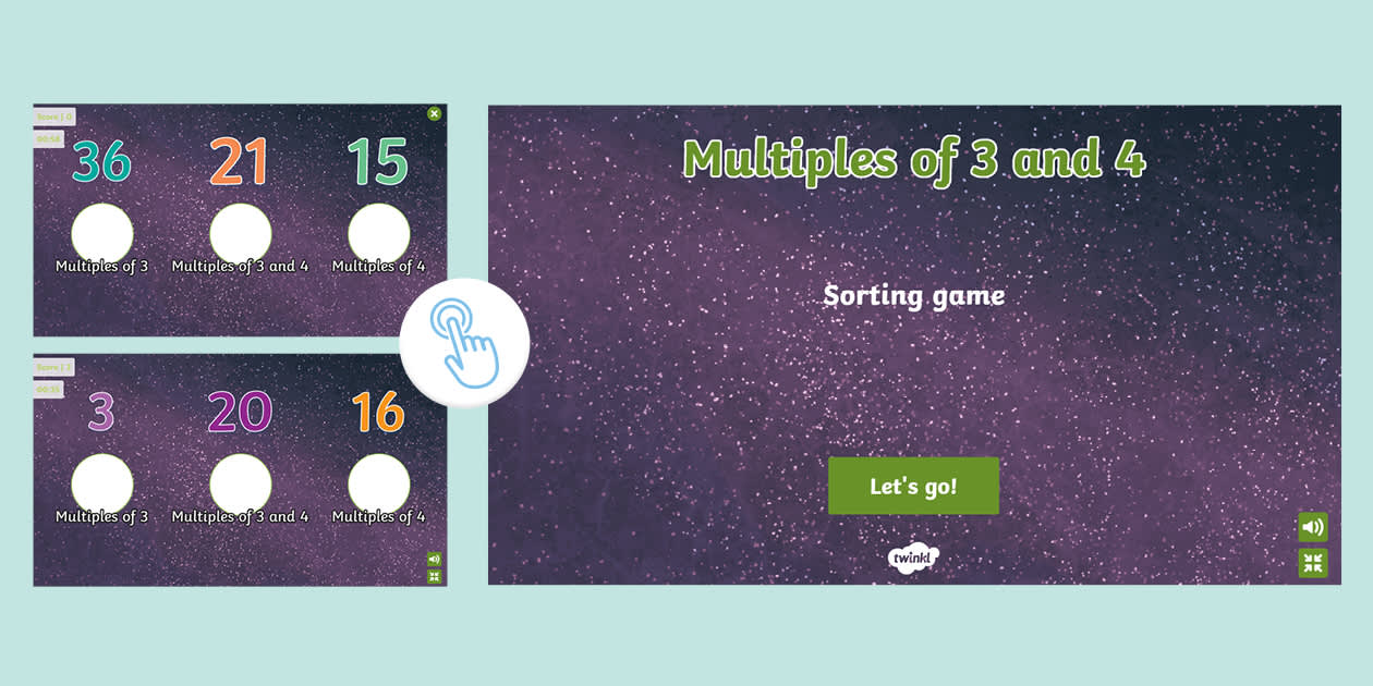👉 Multiples of 3 and 4 Sorting Game - Twinkl - KS2