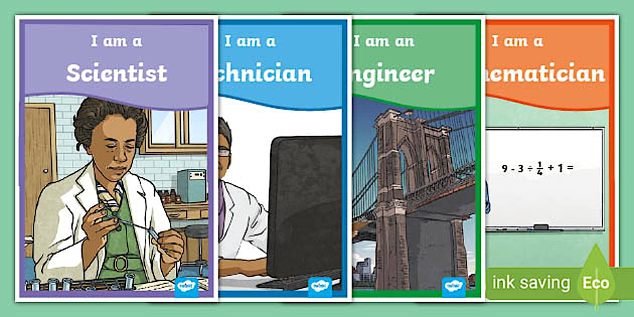 Editable STEM: I am a … Display Posters (teacher made)