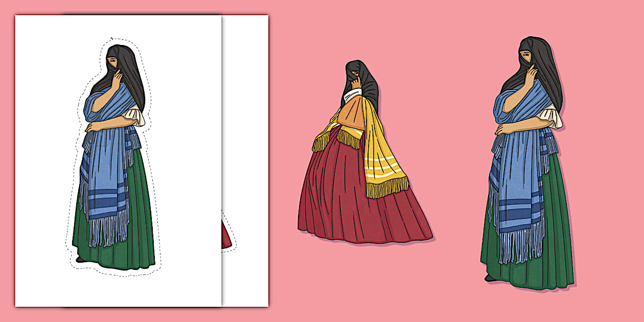 Dibujo de tapada limeña | Recursos Educativos Twinkl Perú