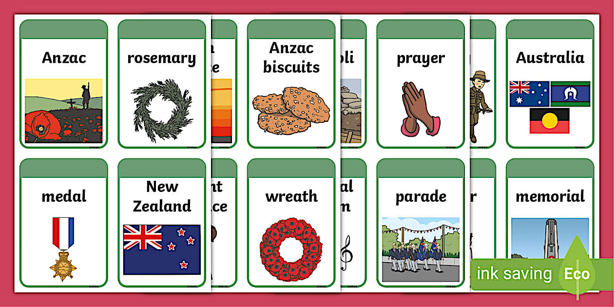 SA Anzac Day Flashcards (Hecho por educadores) - Twinkl