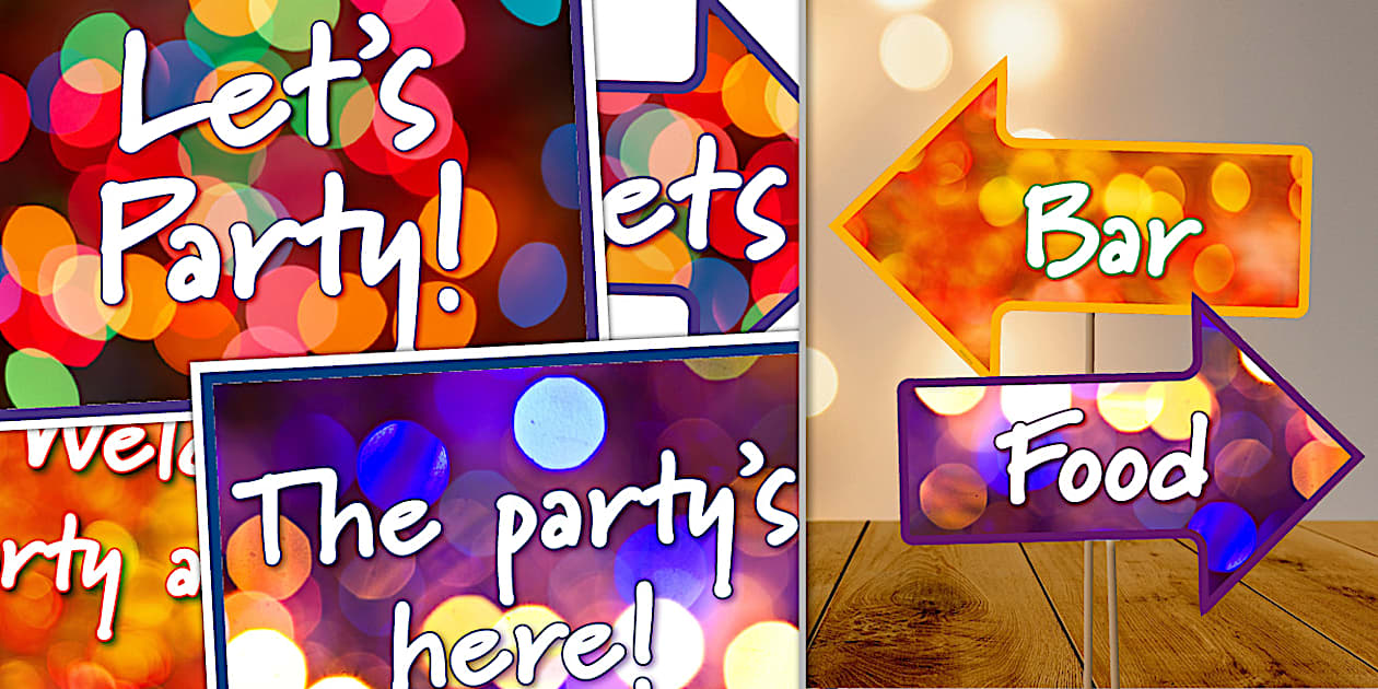 Printable Party Signage | Twinkl Party (teacher made)