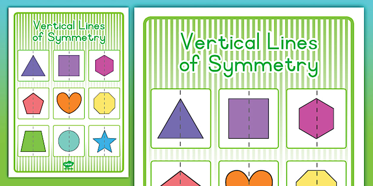 Grade R Vertical Lines of Symmetry Poster