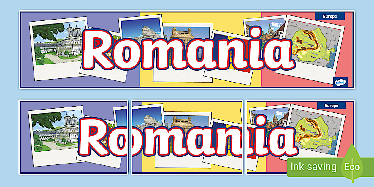 Romania Display Banner - KS2 - Around the World - Twinkl