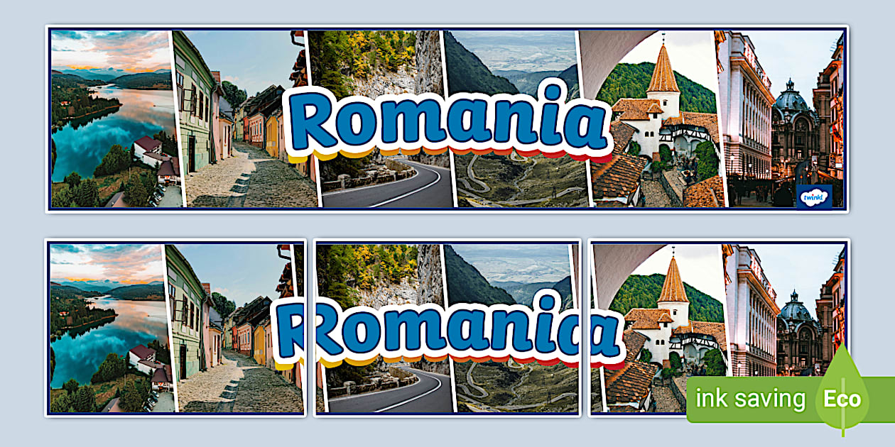 Romania Photo Display Banner (teacher made) - Twinkl