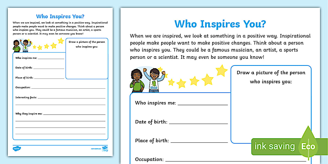 KS1 Who Inspires You? Research Activity