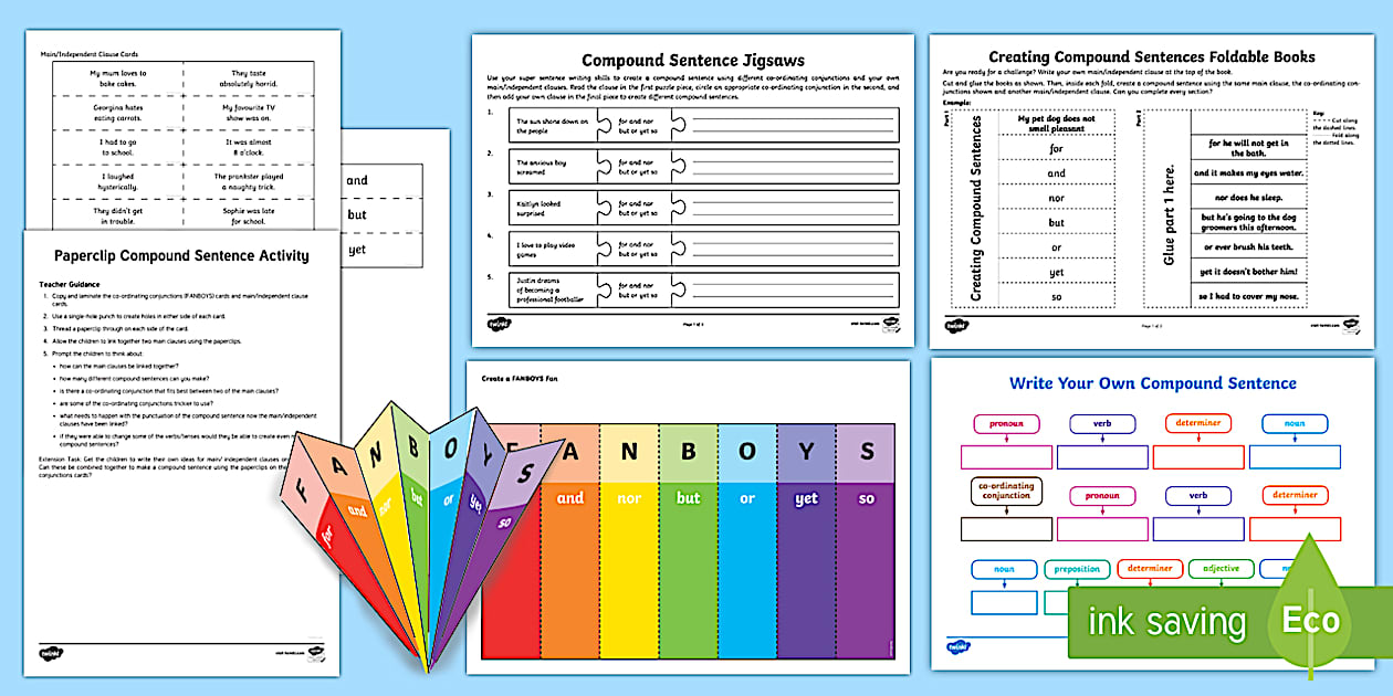 Conjunction Worksheets & Interactive Games Resource Pack