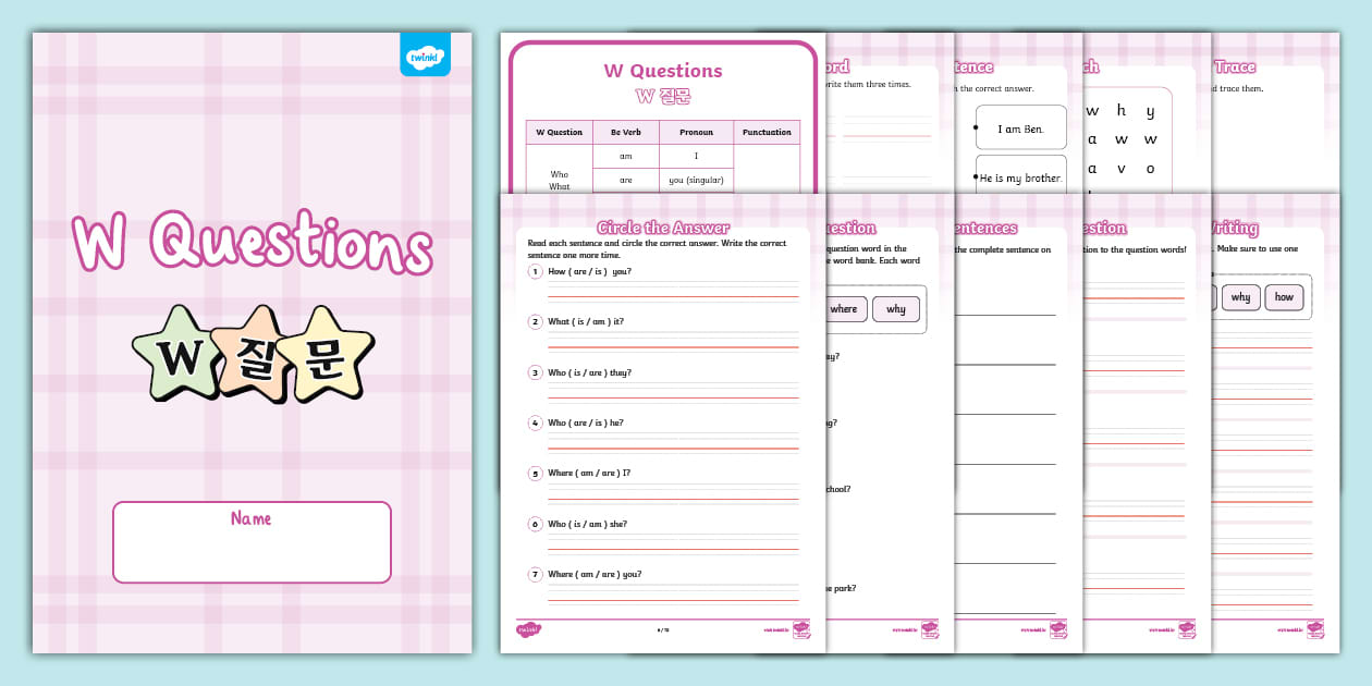 Grammar Starter 07 W Questions W 질문 - Twinkl