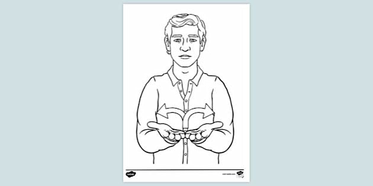 BSL Literacy English Book Colouring Sheet | Colouring Sheets