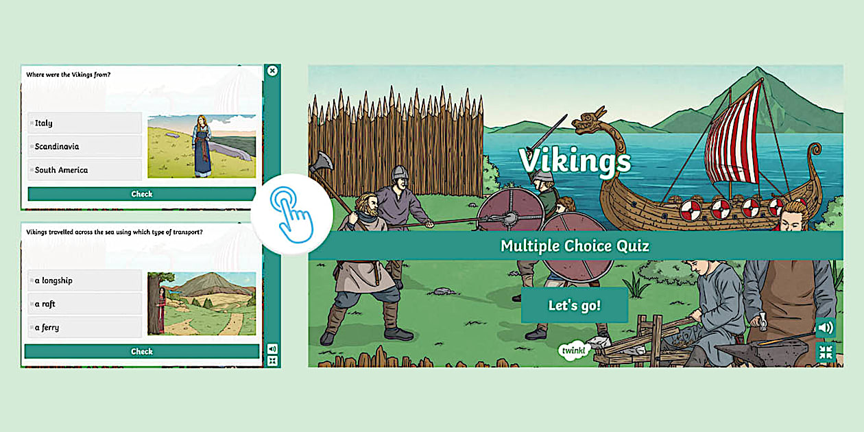 Vikings Interactive Quiz - KS2 - History (teacher made)