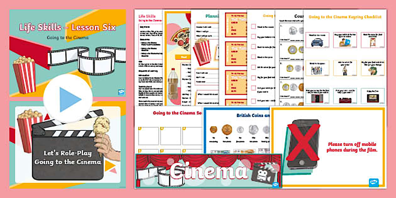 Life Skills Lesson 6- Going to the Cinema Lesson Pack