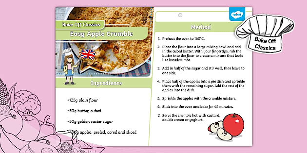 Easy Apple Crumble Recipe - Bake Off Classics | Twinkl Yum