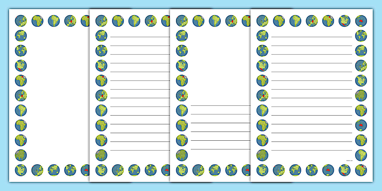Editable Earth Day Page Borders (teacher made) - Twinkl