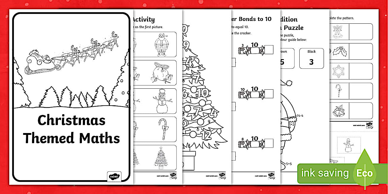 Editable Christmaths Activity Book (professor feito)