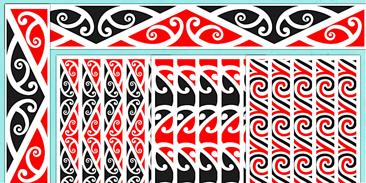 Kōwhaiwhai Borders (teacher made) - Twinkl