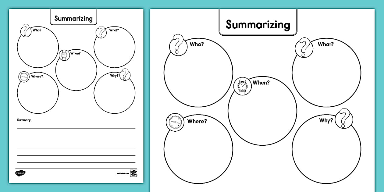 Summary Worksheet Worksheet | ELA | Twinkl USA - Twinkl