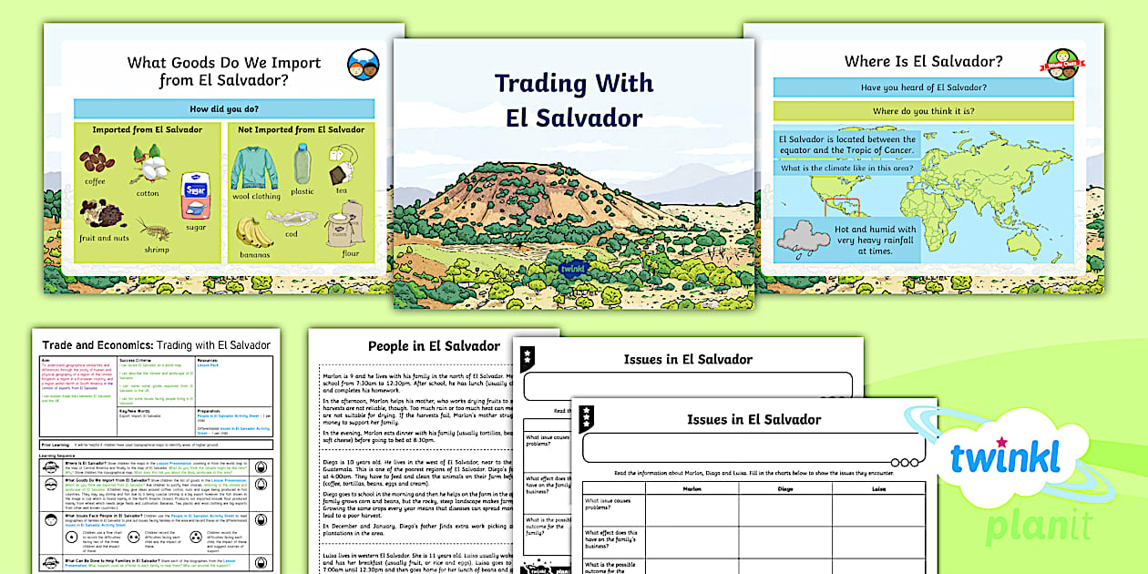 Trading with El Salvador Lesson Plan 3 - Year 6 Geography