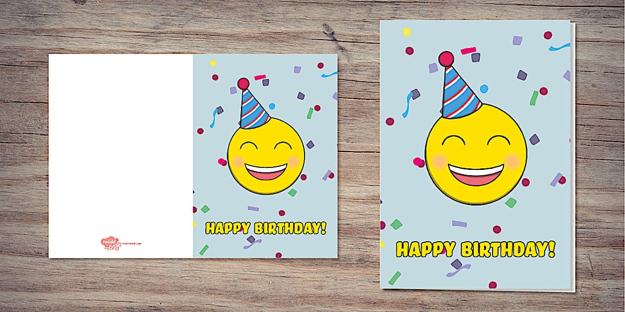 😊 Emoji Birthday Card | Twinkl Party
