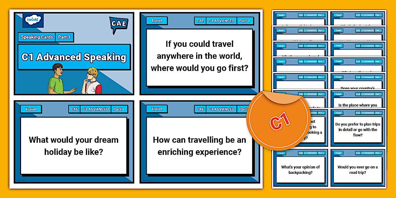 Twinkl ESL C1 Advanced Speaking Cards (teacher made)