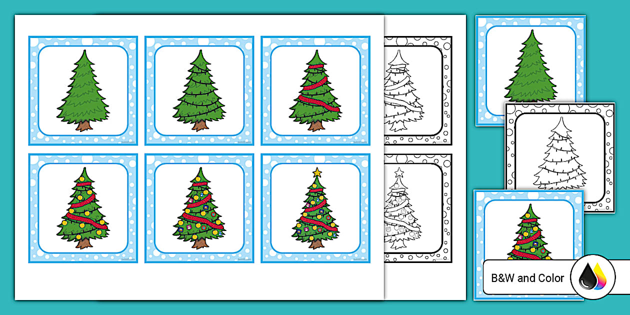 Decorate a Christmas Tree Multi-Step Sequencing Cards