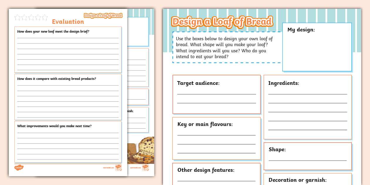KS2 Design a Loaf of Bread Worksheet (teacher made) - Twinkl