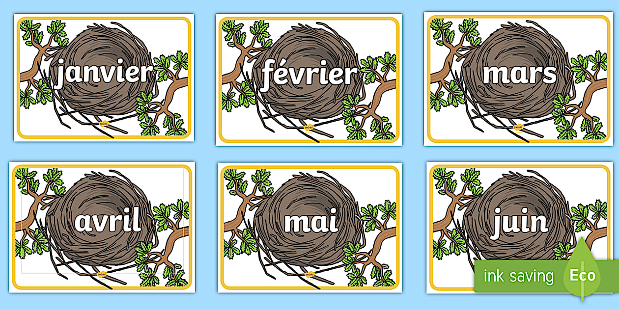 Cursive Banderole d'affichage : mois de l'année - Twinkl