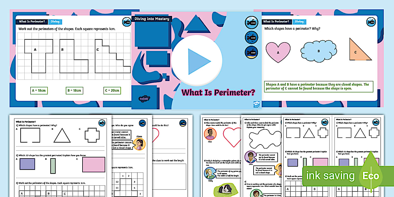 👉 Year 3 DiM: Step 10 What Is Perimeter? Teaching Pack