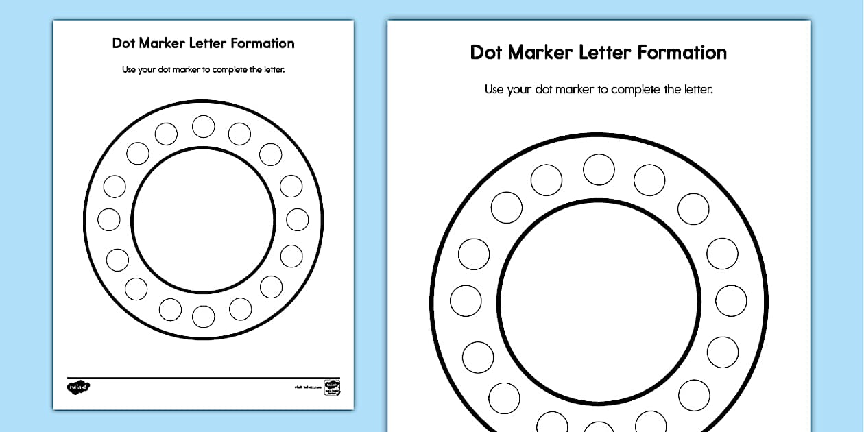 Uppercase Letter O: Dot Marker Letter Formation Worksheet