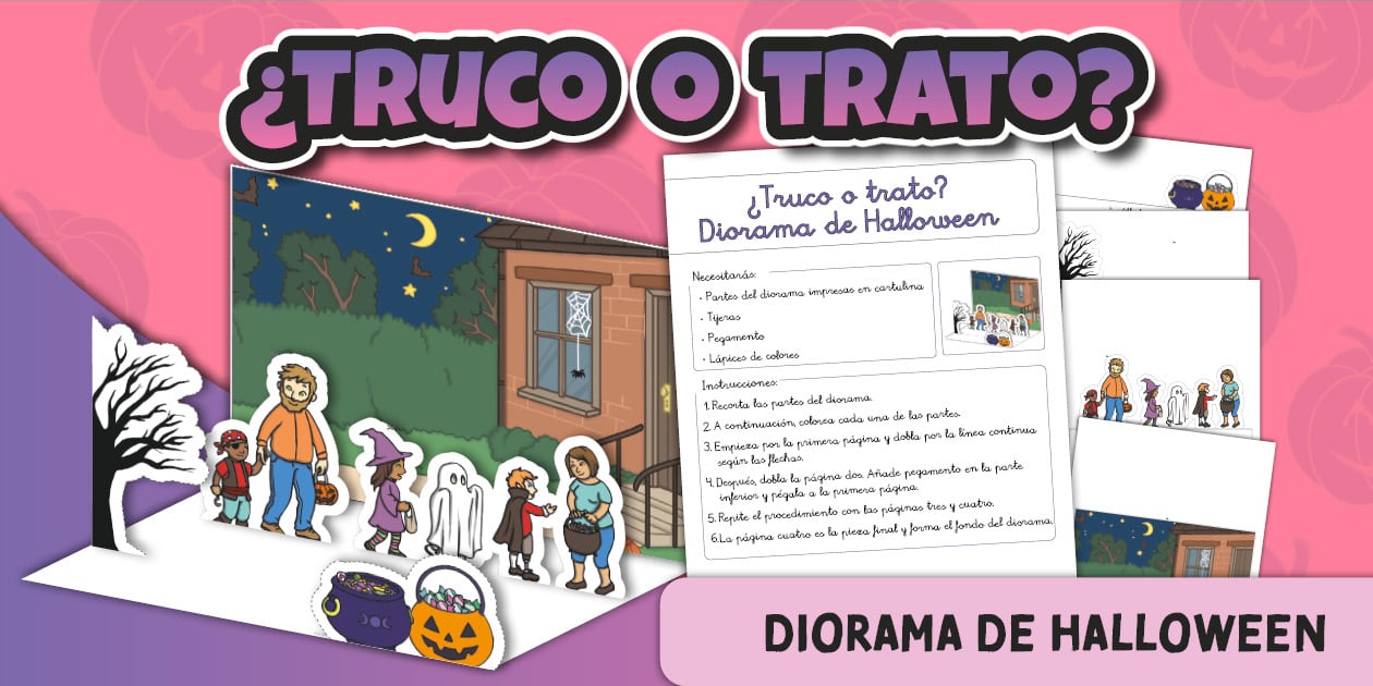 Diorama: ¿Truco o trato? - Tradición de Halloween