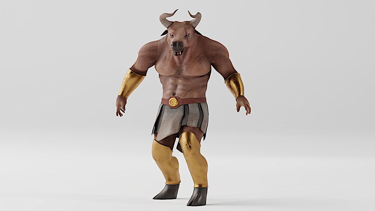 3D Model: Fantasy - Minotaur (teacher made) - Twinkl