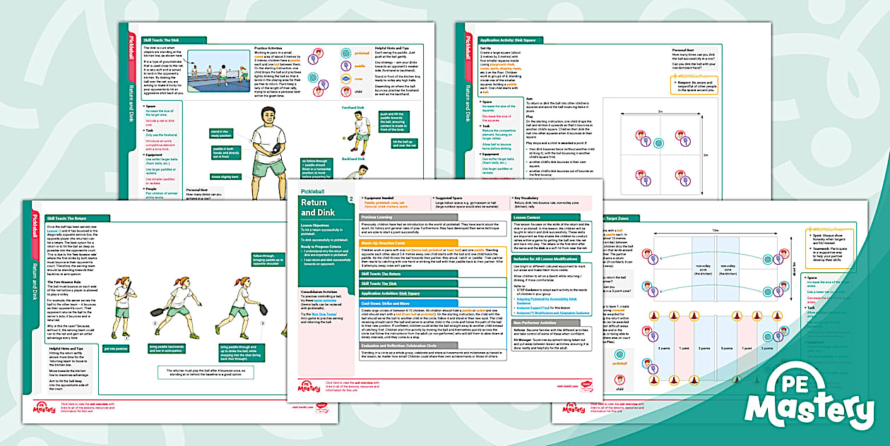 PE Mastery: LKS2 Pickleball Lesson 2 - Return and Dink