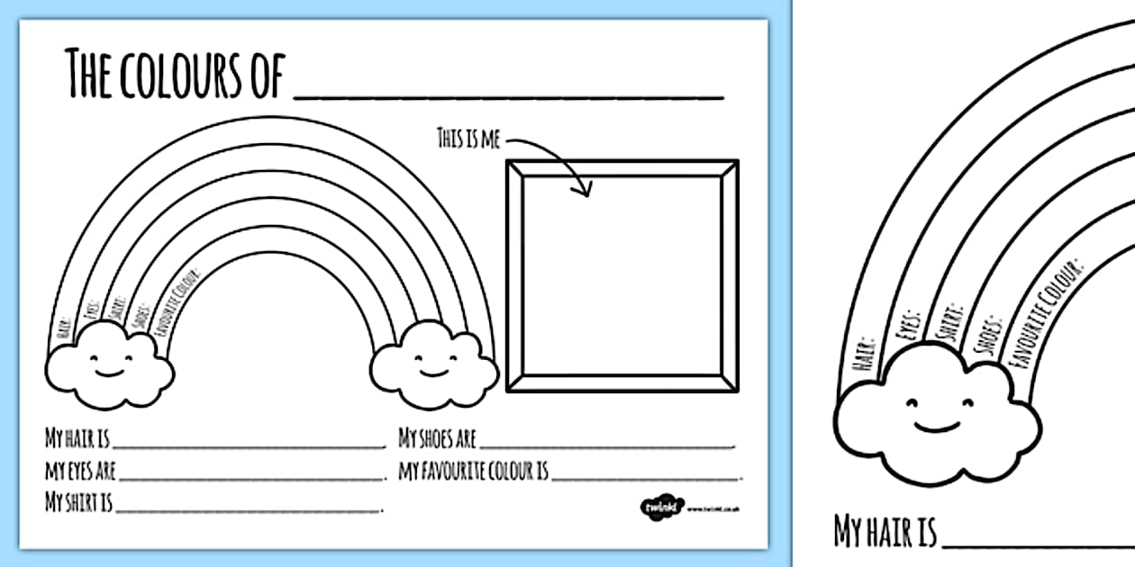 Colors Of Me Worksheet (Teacher-Made) - Twinkl