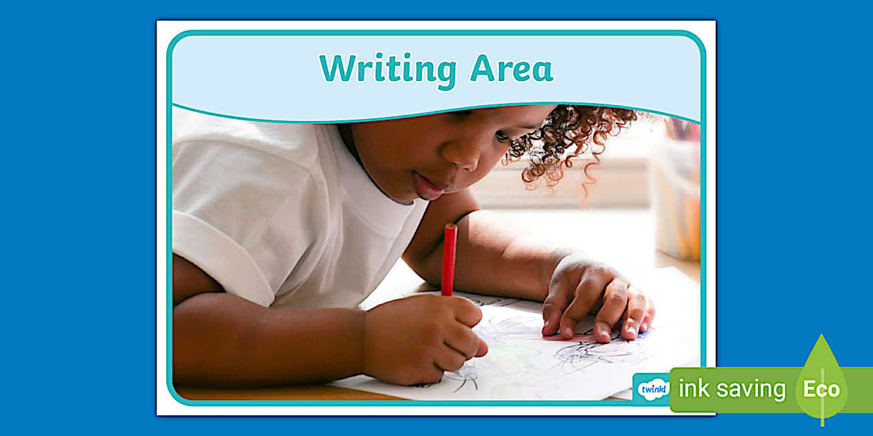 👉 Writing Area Photo Sign | Twinkl (teacher made)