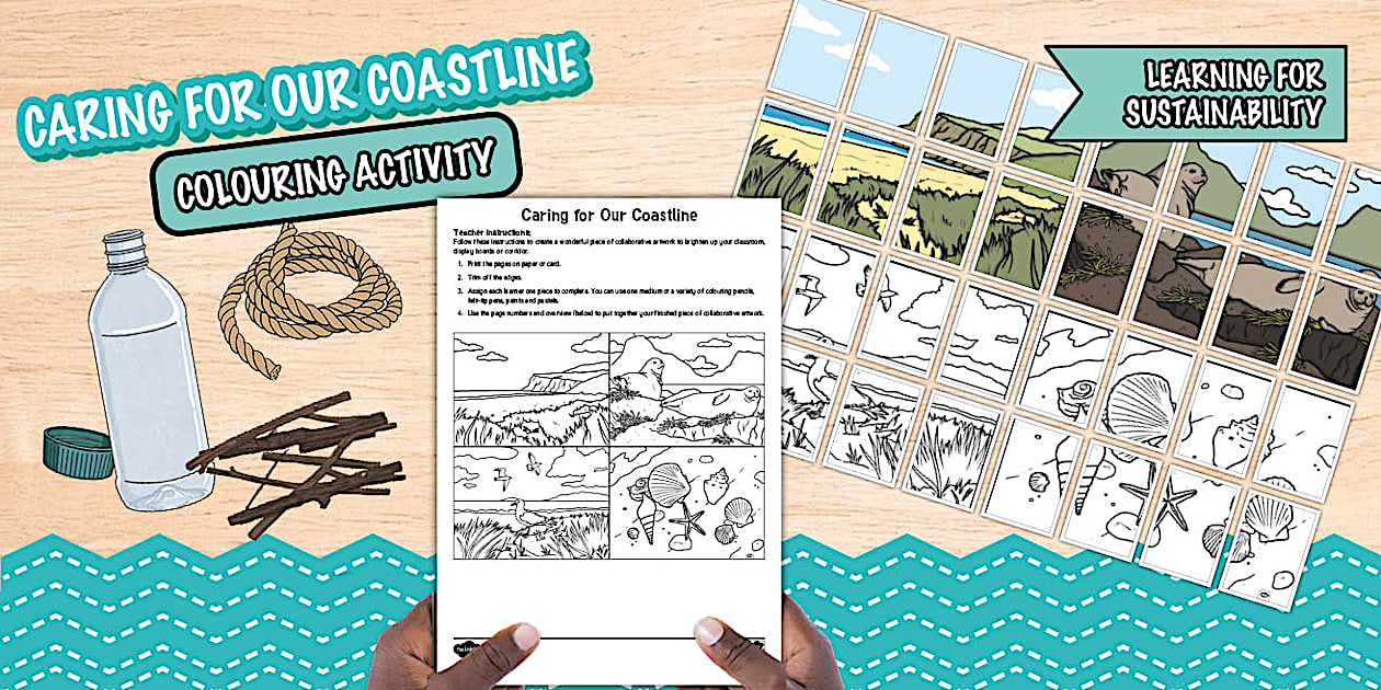 Caring for Our Coastline Collaborative Colouring Activity