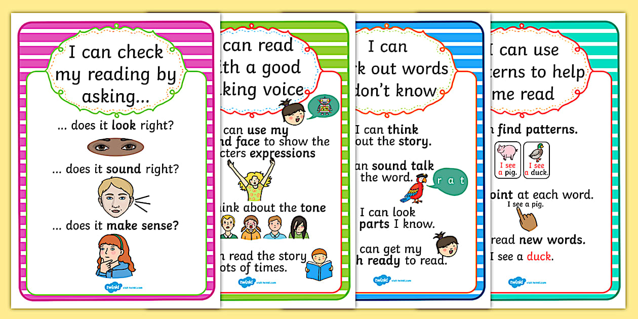 Guided Reading A4 Display Posters - KS1 and KS2 Resources