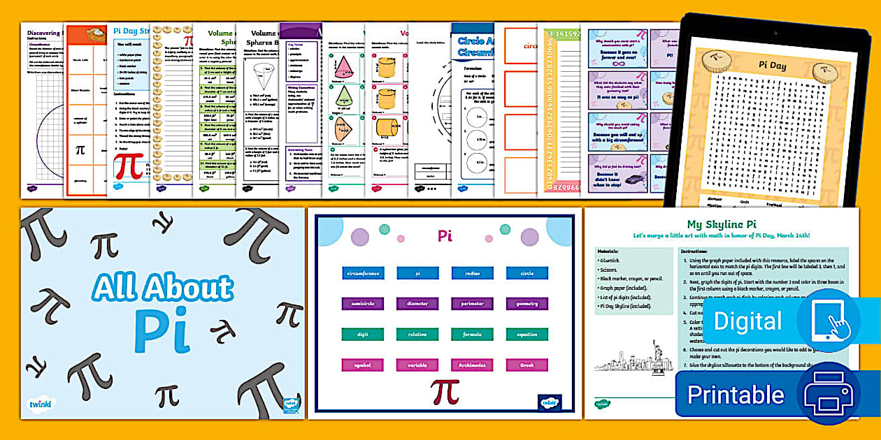 Pi Day Activity Pack for 6th-8th Grade (teacher made)