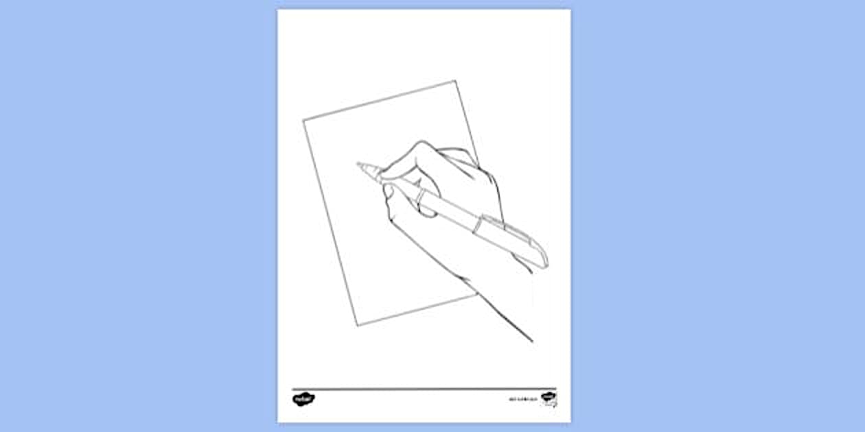 I'm Writing Colouring Sheet | Colouring Sheets - Twinkl