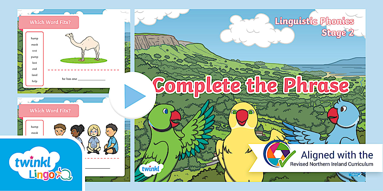 Linguistic Phonics Stage 2 Complete the Phrase PowerPoint