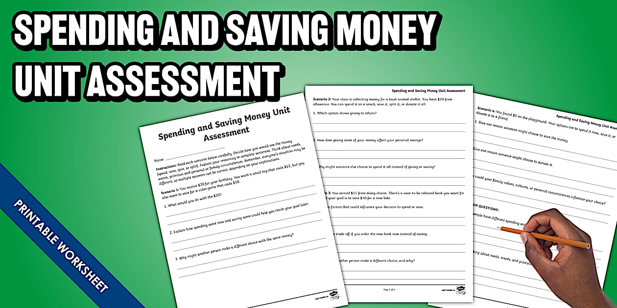 Spending and Saving Assessment - Grade 4