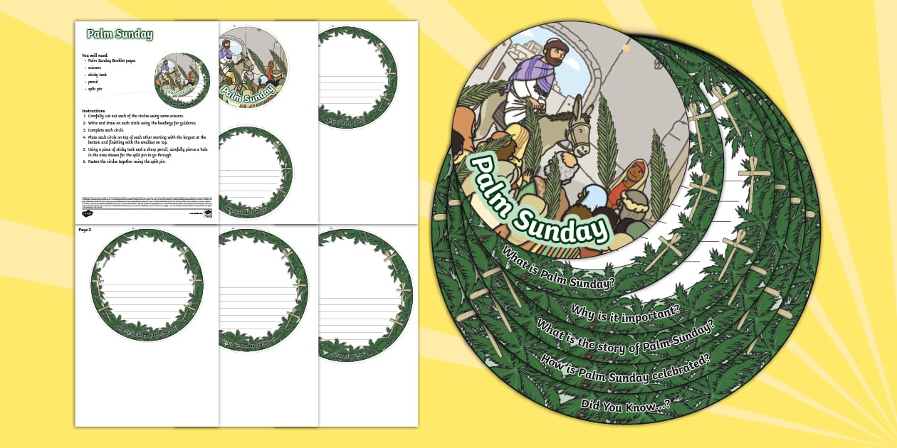 KS1 Palm Sunday Circles Booklet (Teacher-Made) - Twinkl